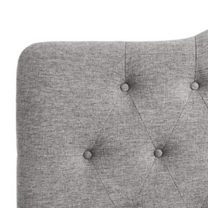 FIRST HILL FHW Upholstered Tufted Headboard, 78.5 x 4 x 58 inches, Gray