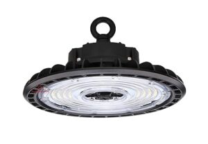 ruggedgrade 100 watt led high bay ufo corvus series lights - with 40w kono series battery back up - 14,500 lumen - 3.3ft cord - 5000k - dlc premium 5.1 optional