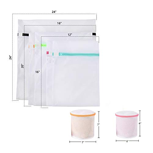 BAGAIL Mesh Laundry Bags Laundry,Blouse, Hosiery, Stocking, Underwear, Bra Lingerie, Travel Laundry Bag (7 Set)