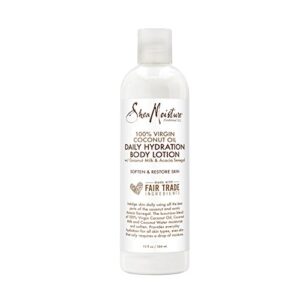 SheaMoisture 100% virgin coconut oil daily hydration body lotion moisturizer, 13 Fluid Ounce