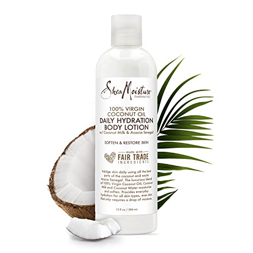 SheaMoisture 100% virgin coconut oil daily hydration body lotion moisturizer, 13 Fluid Ounce