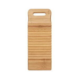 bamboo wood washing clothes washboard laundry washboard hand wash board for home(15.7x5.9x0.7inch/40x15x1.8cm)