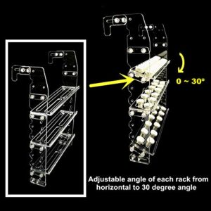 Reefing Art Vertical Frag Rack Holds up to 84 Coral frag Plugs Hang on Back (Large)