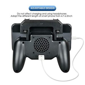 Bestyu Gaming Trigger Phone Aim Shoot Joystick Controller with Cooling Fan (4000mAh) for PUBG Android iOS iPhone Xs Max XR X 8 7 6S Plus Samsung Galaxy S9+ S8+ Note 9/8