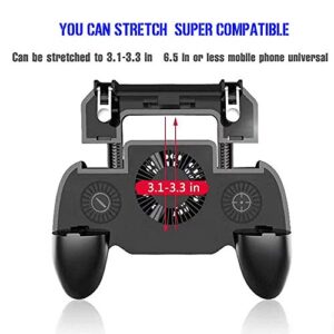 Bestyu Gaming Trigger Phone Aim Shoot Joystick Controller with Cooling Fan (4000mAh) for PUBG Android iOS iPhone Xs Max XR X 8 7 6S Plus Samsung Galaxy S9+ S8+ Note 9/8