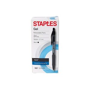 staples 2321359 aura gel rt med 0.7mm black 24