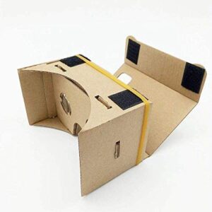 Google Cardboard,2 Pack VR Headsets,DIY 3D Glasses Cardboard Box with Clear Optical Lens and Comfortable Head Strap for All 4-6 Inch Smartphones