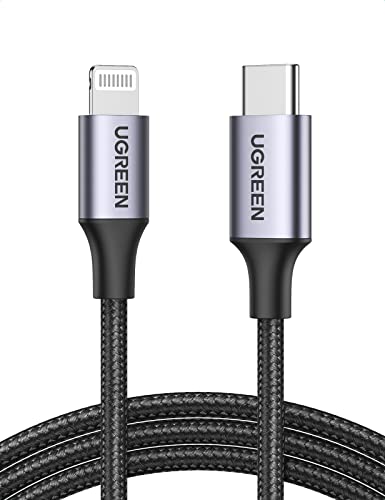 UGREEN USB C to Lightning Cable 6FT - MFi Certification Lightning Cable Compatible with iPhone 14/14 Pro/14 Pro Max, iPhone 13/12/11/X/XR/XS/8 Series, iPad 9, AirPods Pro, and More