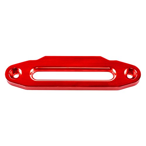 RED 10 inch High-Grade Aluminum 8000-15000 LBs Hawse Fairlead for Car SUV ATV UTV Pickup Truck Offroad Synthetic Winch Rope Cable