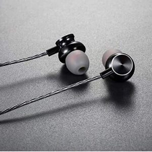 ApexOne Wired Metal in-Ear Earbuds Headphones with MIC &Volume Control and Pocket Case, Crystal Clear Sound Bass Stereo Noise Isolating Earphones (Earbuds, Black Case and 2 Small Tips Included)