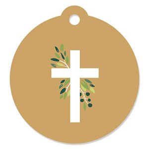 elegant cross - religious party favor gift tags (set of 20)