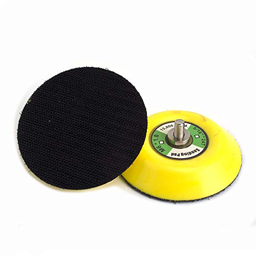 2Pcs 3" Hook and Loop Backing Pads for Orbital Sander M6 Threads Polishing Buffing Plate for Dual Action Car Polisher