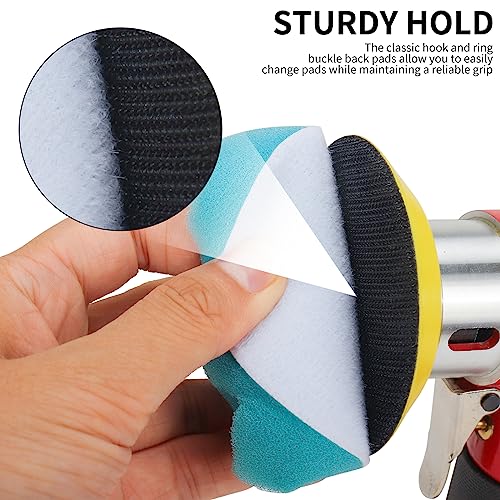 2Pcs 3" Hook and Loop Backing Pads for Orbital Sander M6 Threads Polishing Buffing Plate for Dual Action Car Polisher