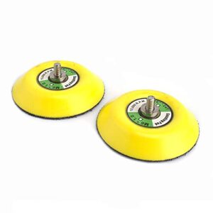 2Pcs 3" Hook and Loop Backing Pads for Orbital Sander M6 Threads Polishing Buffing Plate for Dual Action Car Polisher