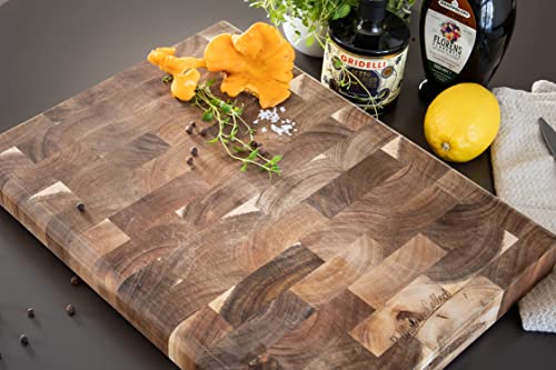 Pellholmen Collection - Large Wooden Cutting Board, Charcuterie Board & Butcher Block, Water-Resistant, Reversible & Knife-Friendly, Acacia Wood, 15.7 x 12 x 1.57 inches