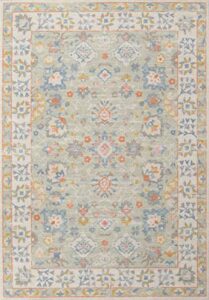 momeni anatolia area rug, 3 ft 3 in x 5 ft, light blue