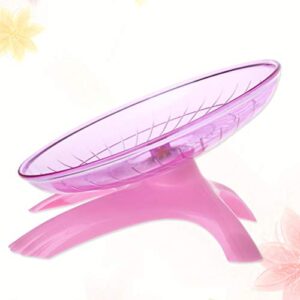 POPETPOP Flying Saucer Wheel Spinner Non Slip Run Disc for Hamsters Hedgehogs Small Pets Exercise Wheel (Pink)