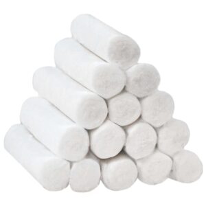 dental cotton rolls [pack of 100] for mouth gauze and nosebleeds - #2 medium 1.5" non-sterile 100% high absorbent cotton roll (100 count)