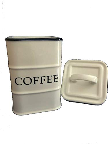 Nostalgia Collection Rectangular Porcelain Coffee Storage Container