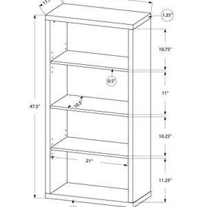 Monarch Specialties Bookcase, Black