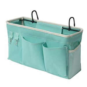 loghot bedside caddy/bedside storage bag hanging organizer for bunk and hospital beds,dorm rooms bed rails,can be placed glasses,books,mobile phones,keys (green)