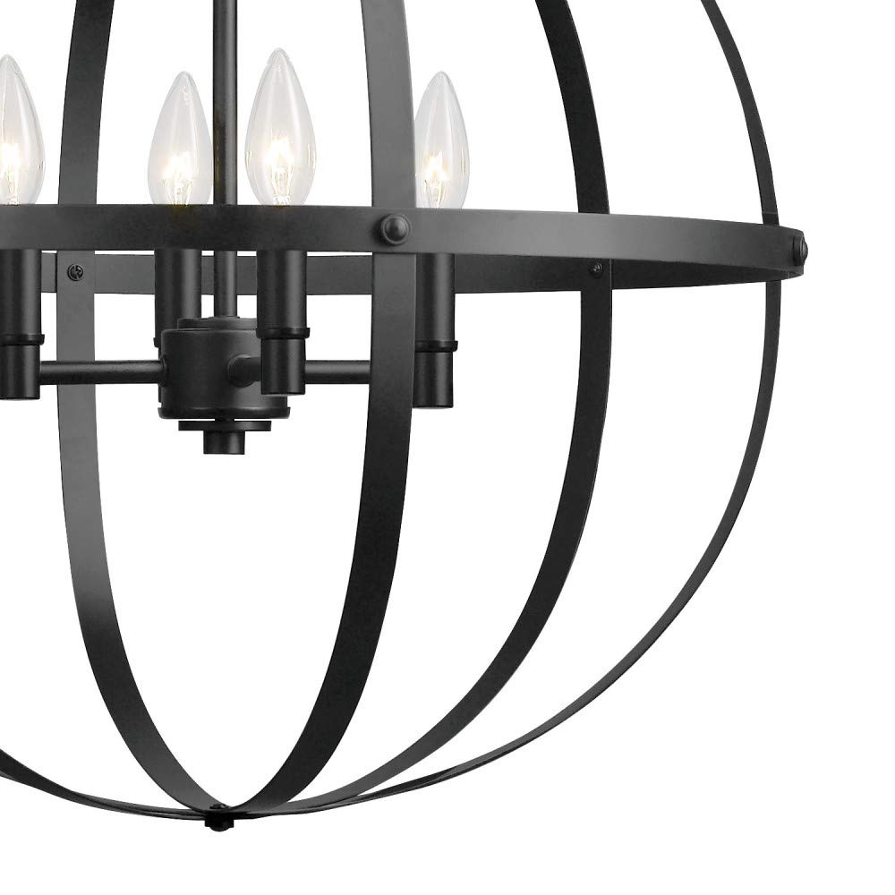 Globe Electric 65295 Juliette 4-Light Chandelier, Dark Bronze