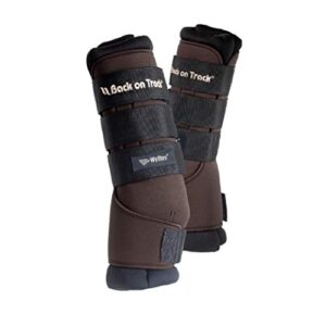 back on track quick horse leg wraps pair (brown, 14 inch)