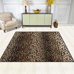 ALAZA Leopard Print Vintage Area Rug Rugs for Living Room Bedroom 7' x 5'