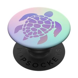 purple turtle rainbow watercolor popsockets standard popgrip