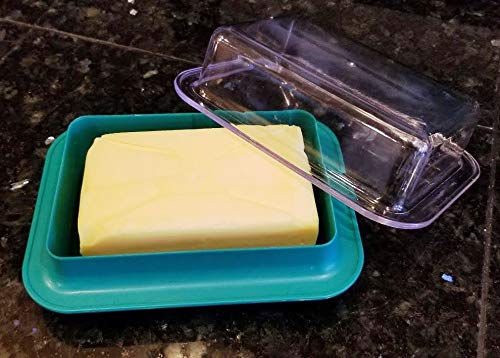 Handy Housewares Large Double-Wide Two-Stick Butter Serving Storage Dish with Lid - Random Color (1)