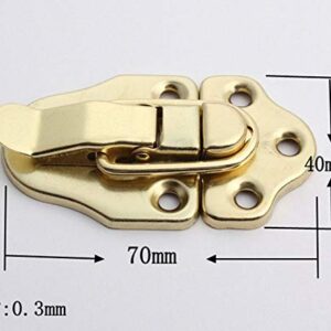 Lheng Metal Table Locks Dining Training Table Buckles Connectors Table Leaf Hardware Accessories Iron Gold Plating 6Pcs