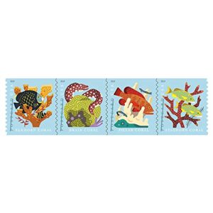 coral reefs postcard coil of 100 first class forever postcard postage stamps sea (100 stamps)