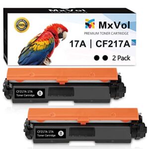 mxvol compatible 17a cf217a toner cartridge replacement for laserjet pro mfp m130nw m130fw m130fn m130a m102w m102a m130 m102 printer toner (black, 2-pack)