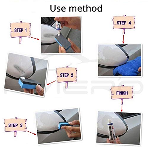 HERCHR Car Scratch Remover Cream, Car Scratch Repair Polishing Kit With Car Wash Sponge