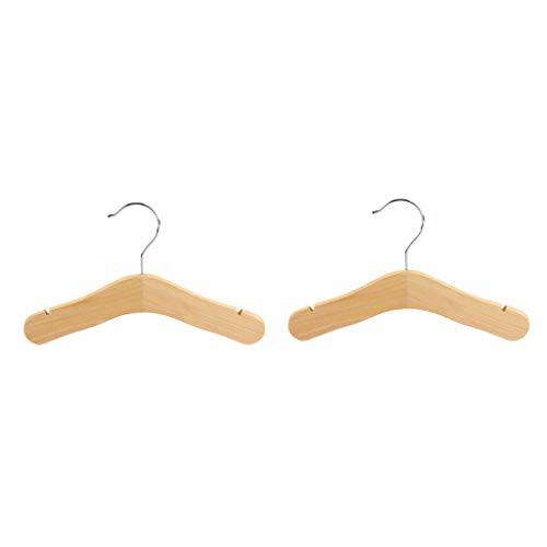 Gazechimp 2 Pieces Wooden Clothes Hangers Baby Children Kids Hanger