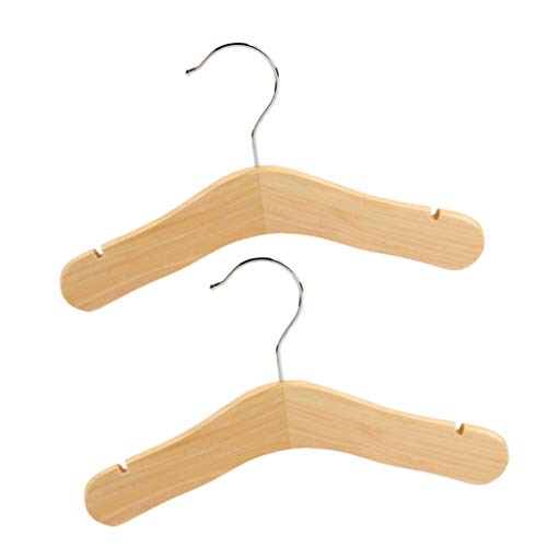 Gazechimp 2 Pieces Wooden Clothes Hangers Baby Children Kids Hanger