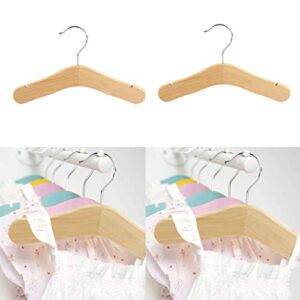 Gazechimp 2 Pieces Wooden Clothes Hangers Baby Children Kids Hanger