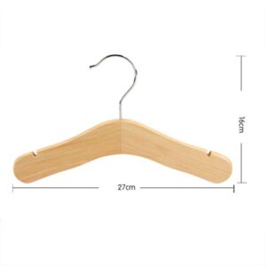 Gazechimp 2 Pieces Wooden Clothes Hangers Baby Children Kids Hanger