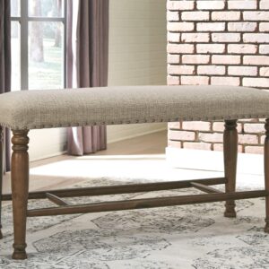 Signature Design by Ashley Lettner Counter Height Upholstered Dining Room Bench, Brown