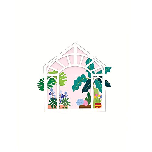 Liif Mother's Day Greenhouse 3D Greeting Pop Up Card For All Occasions, Mother's Day, Father's Day, Anniversary, Thinking Of You, Get Well, Birthday Card for Her, Mom, Wife, Women, Sister | With Message Note & Envelop