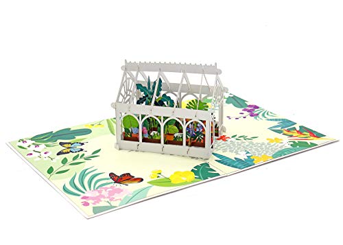 Liif Mother's Day Greenhouse 3D Greeting Pop Up Card For All Occasions, Mother's Day, Father's Day, Anniversary, Thinking Of You, Get Well, Birthday Card for Her, Mom, Wife, Women, Sister | With Message Note & Envelop