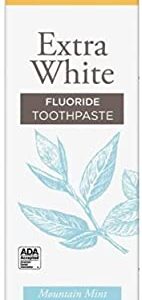 Burts Bees Extra White Mountain Mint Fluoride Toothpaste 4.7 Ounce (Pack of 3)