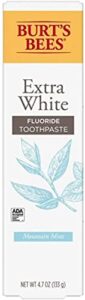 burts bees extra white mountain mint fluoride toothpaste 4.7 ounce (pack of 3)