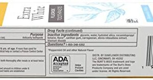 Burts Bees Extra White Mountain Mint Fluoride Toothpaste 4.7 Ounce (Pack of 3)