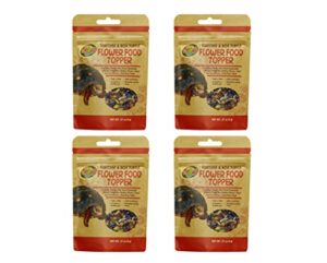 zoo med tortoise & box turtle flower food topper 0.21 oz - pack of 4