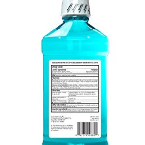 Amazon Brand - Solimo Tartar Control Plus Antiseptic Mouth Rinse, Iceberg Blue Mint, 1 Liter, 33.8 Fluid Ounces, Pack of 1