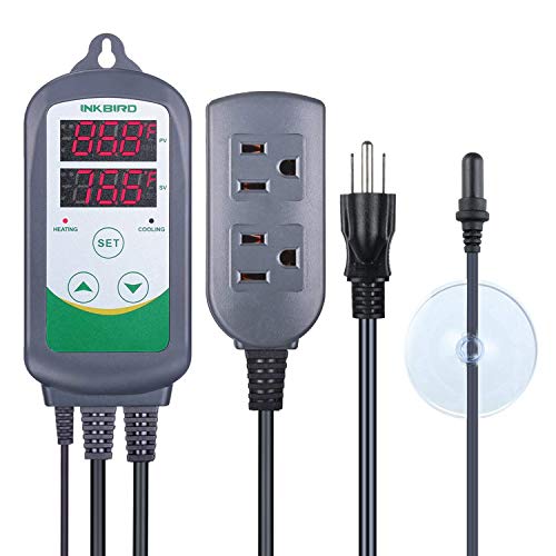 Inkbird ITC-308S Aquarium Heating and Cooling Dual Stage Temperature Controller Freshwater Saltwater Aquarium Tropical Fish Ornamental Shrimp