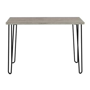 Lavish Home Computer Home Office-Small Desk With Hairpin Legs for Modern, Industrial-Style Decor, (L) 39.25” x (W) 19.5” x (H) 27”, Gray