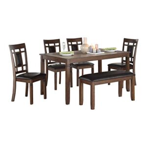 homelegance quimper 6-piece pack dinette set, brown