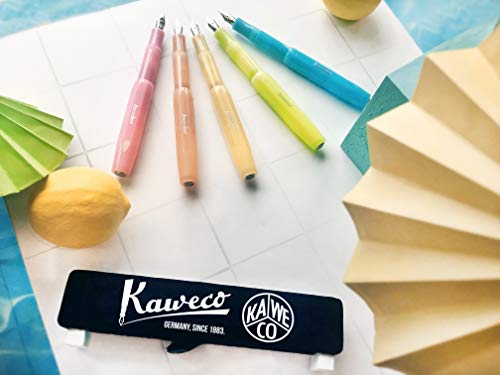 Kaweco Frosted Sport Fountain Pen Blush Pitaya, Fine Nib with Kaweco Sport Octagonal Clip Chrome (2019 Novelty)